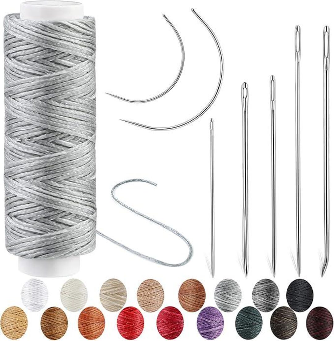 Waxed Thread, Upholstery Needle and Thread 32 Yards With 7PCS Hand ...