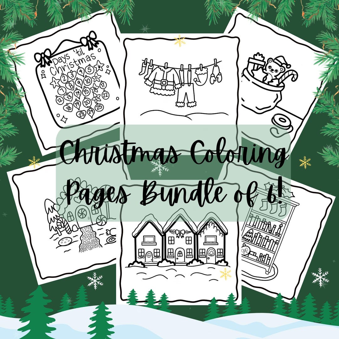 Merry Little Christmas Coloring Pages | Downloadable/printable Cozy ...