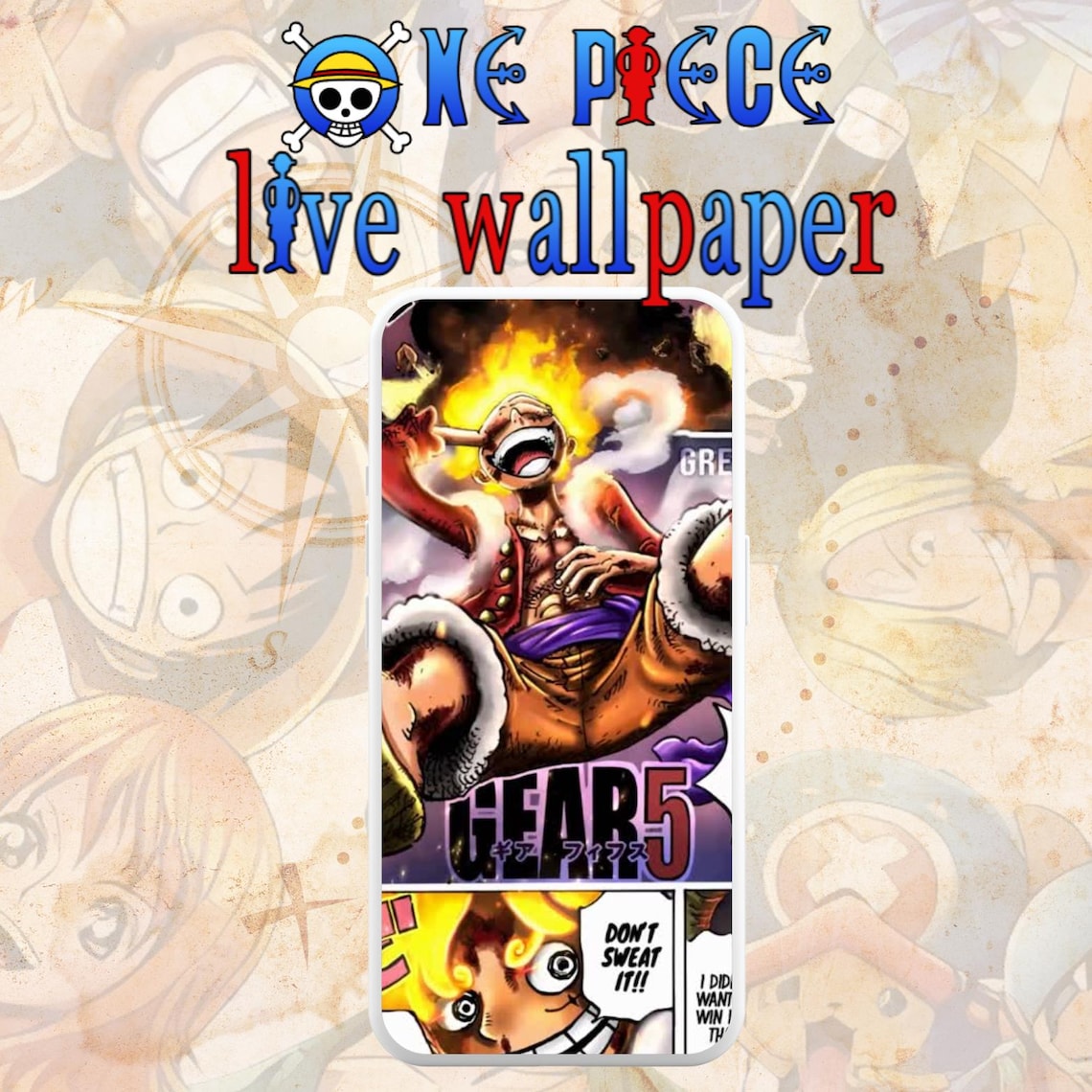 One Piece Luffy Manga Panel Live Wallpaper | Anime Wallpaper Digital ...