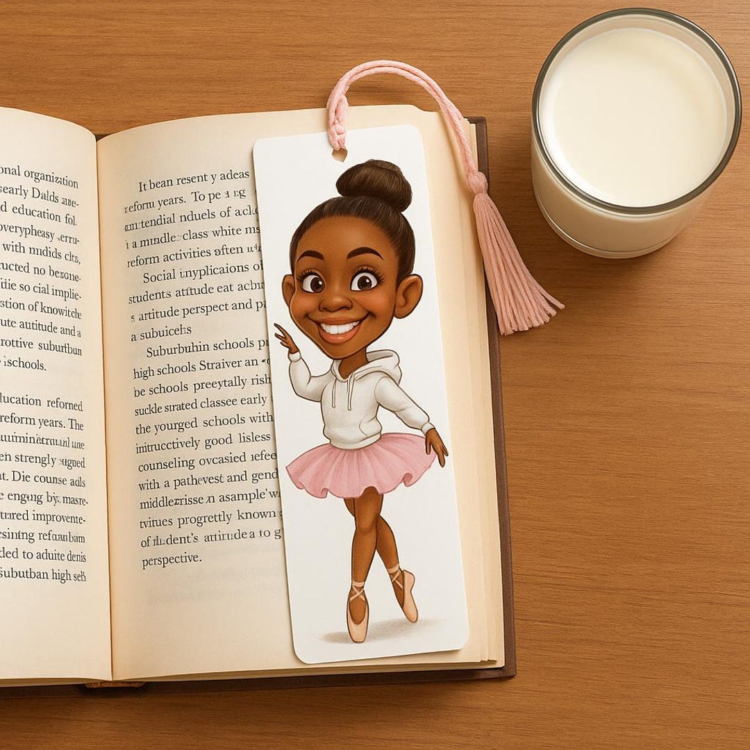 Ballerina Bookmark _ Black Ballerina Bookmarks _ Ballet Gifts for Girls ...