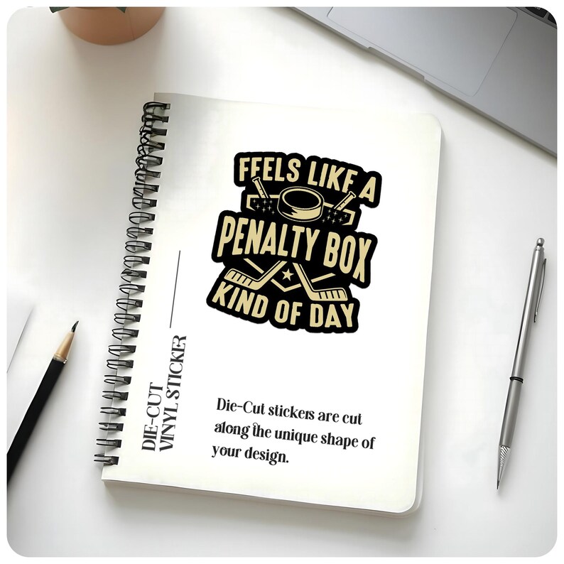Feels Like A Penalty Box Kind of Day Sticker, Funny Hockey Player Sport ...