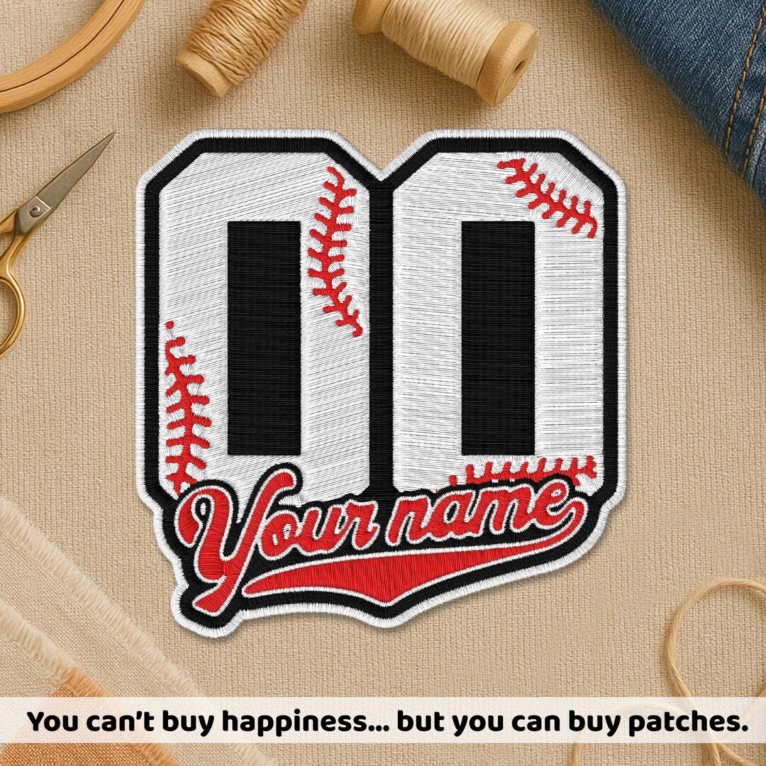 Custom Baseball Patch, Personalized Baseball Sports Team Player Name ...