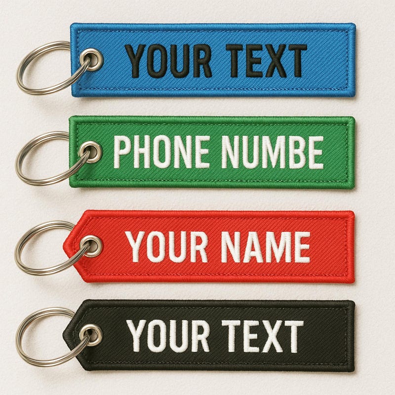 Fabric Initial Key Chains - Etsy