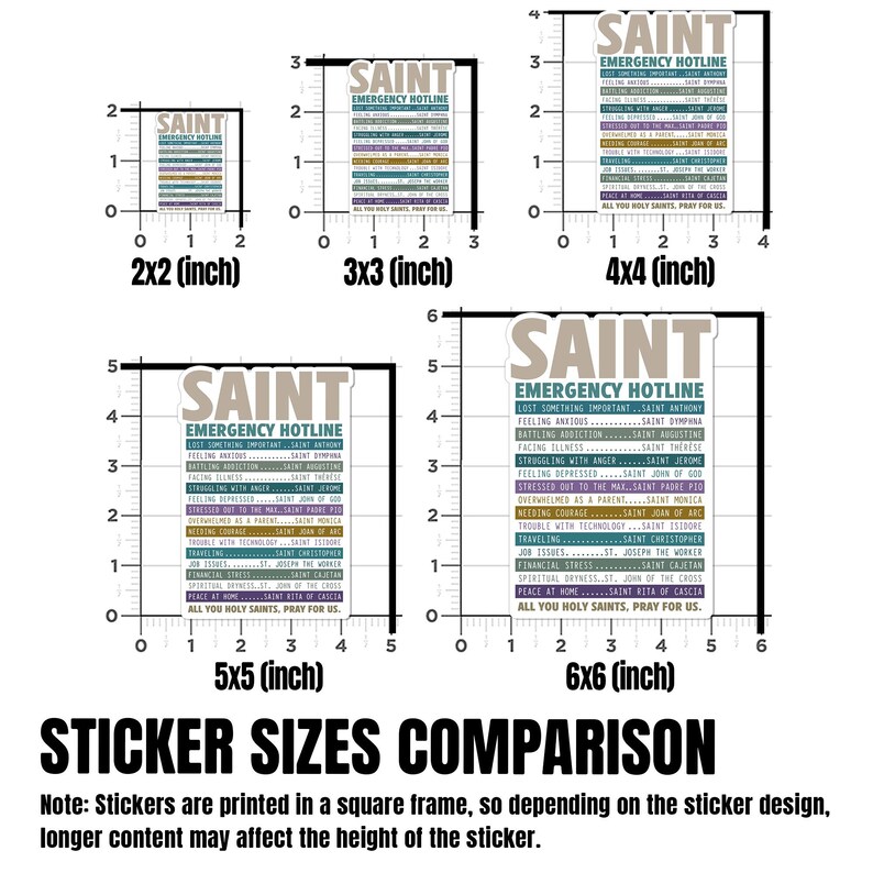 Saint Emergency Hotline Sticker, Jesus Catholic Prayer Christian ...