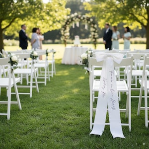 In Loving Memory Wedding Sign, Custom Reserved Chair Seating Ribbon ...