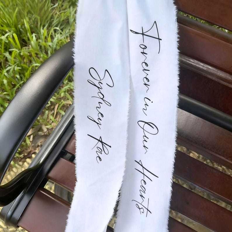 In Loving Memory Wedding Sign, Custom Reserved Chair Seating Ribbon ...