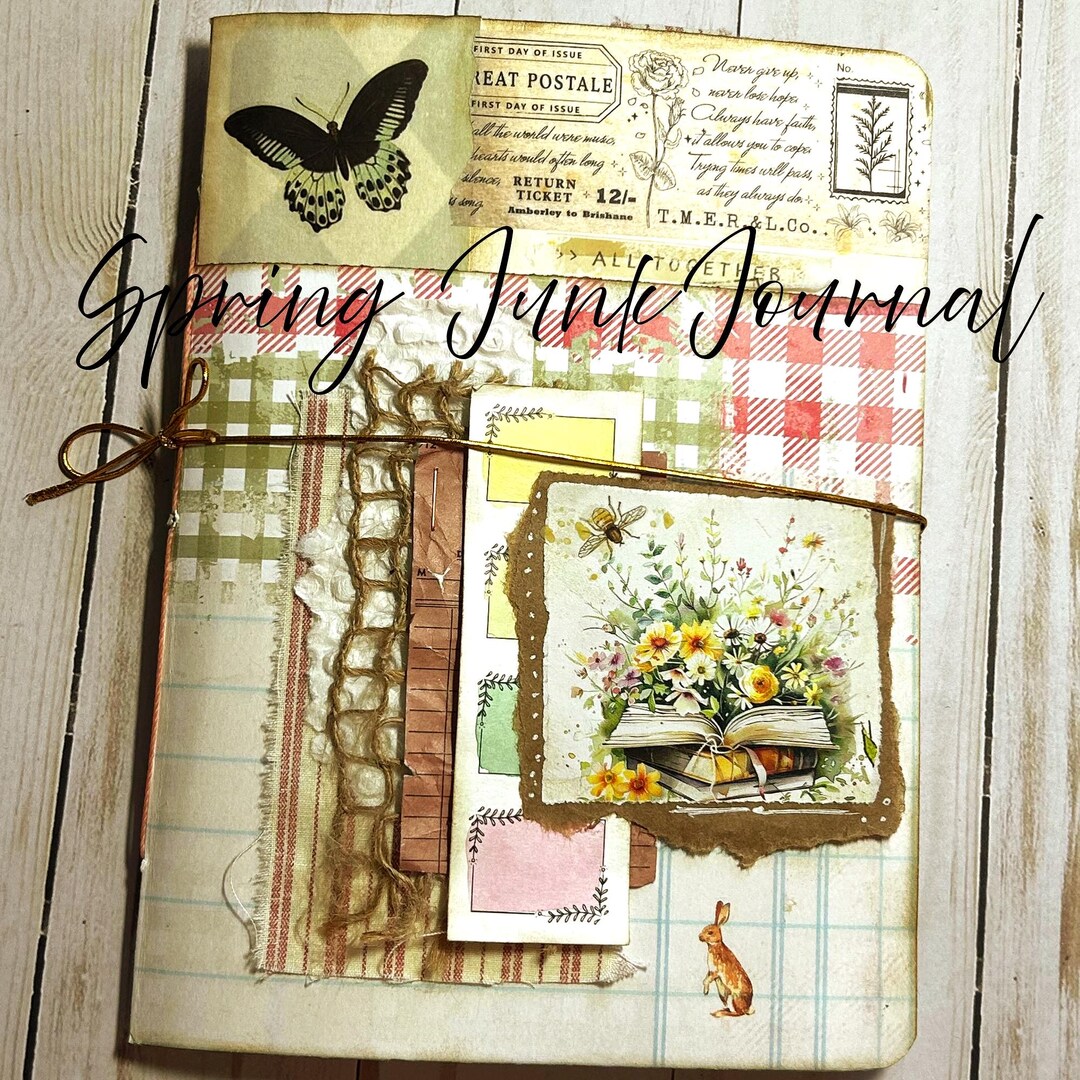 Handmade Spring Junk Journal | Cottagecore Floral, 40 Page - Etsy