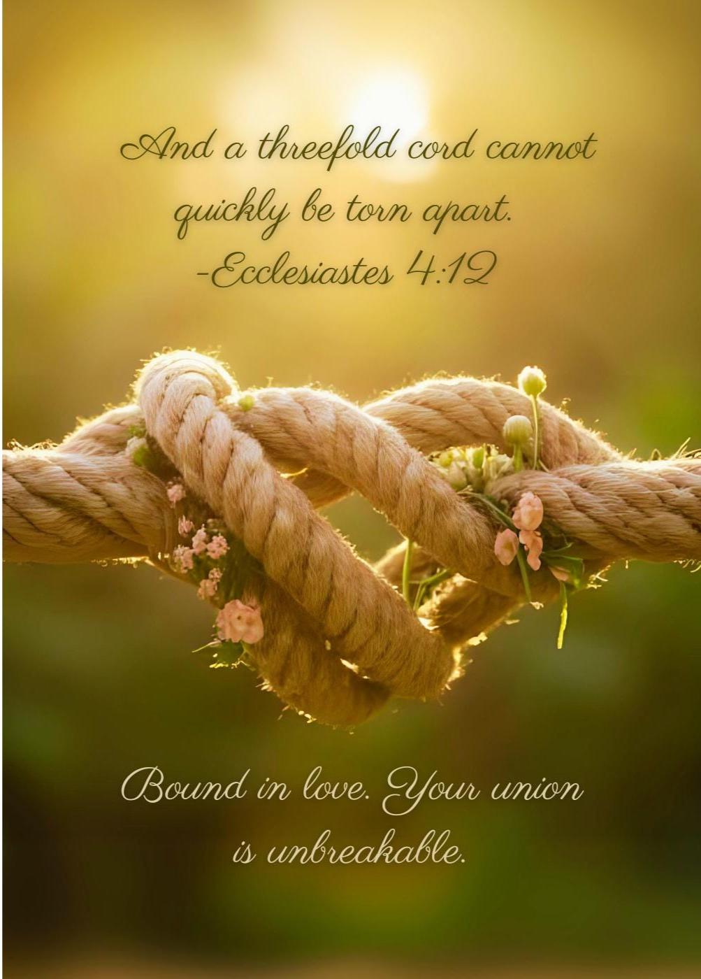 JW Wedding Card - Threefold Cord - Etsy