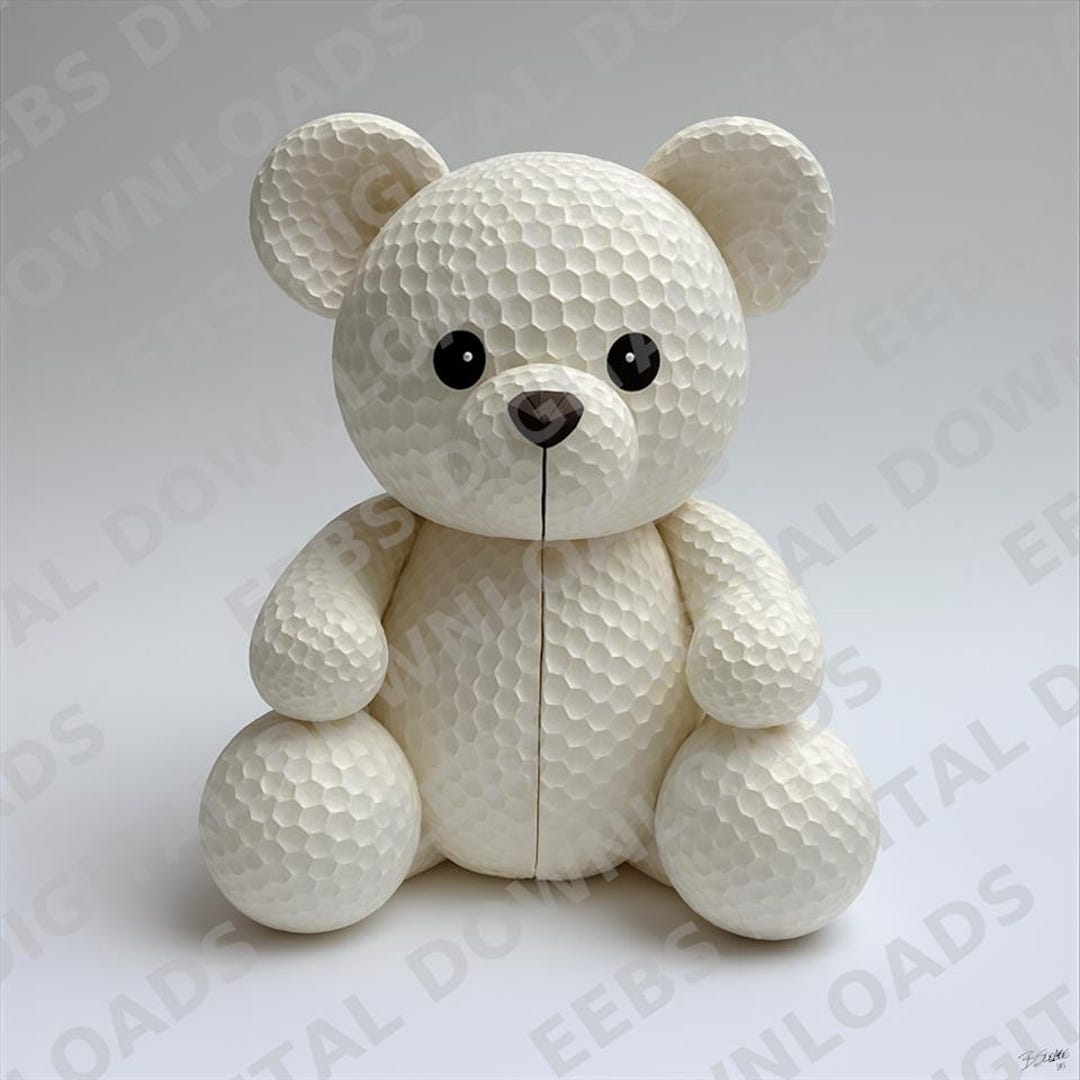 Teddy Bear Golf Papercraft Print - Digital Download - Children's ...