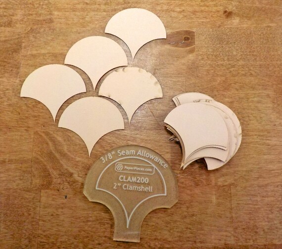 Clamshells 2 Inch...68 Pieces Laser Cut Acrylic Template - Etsy