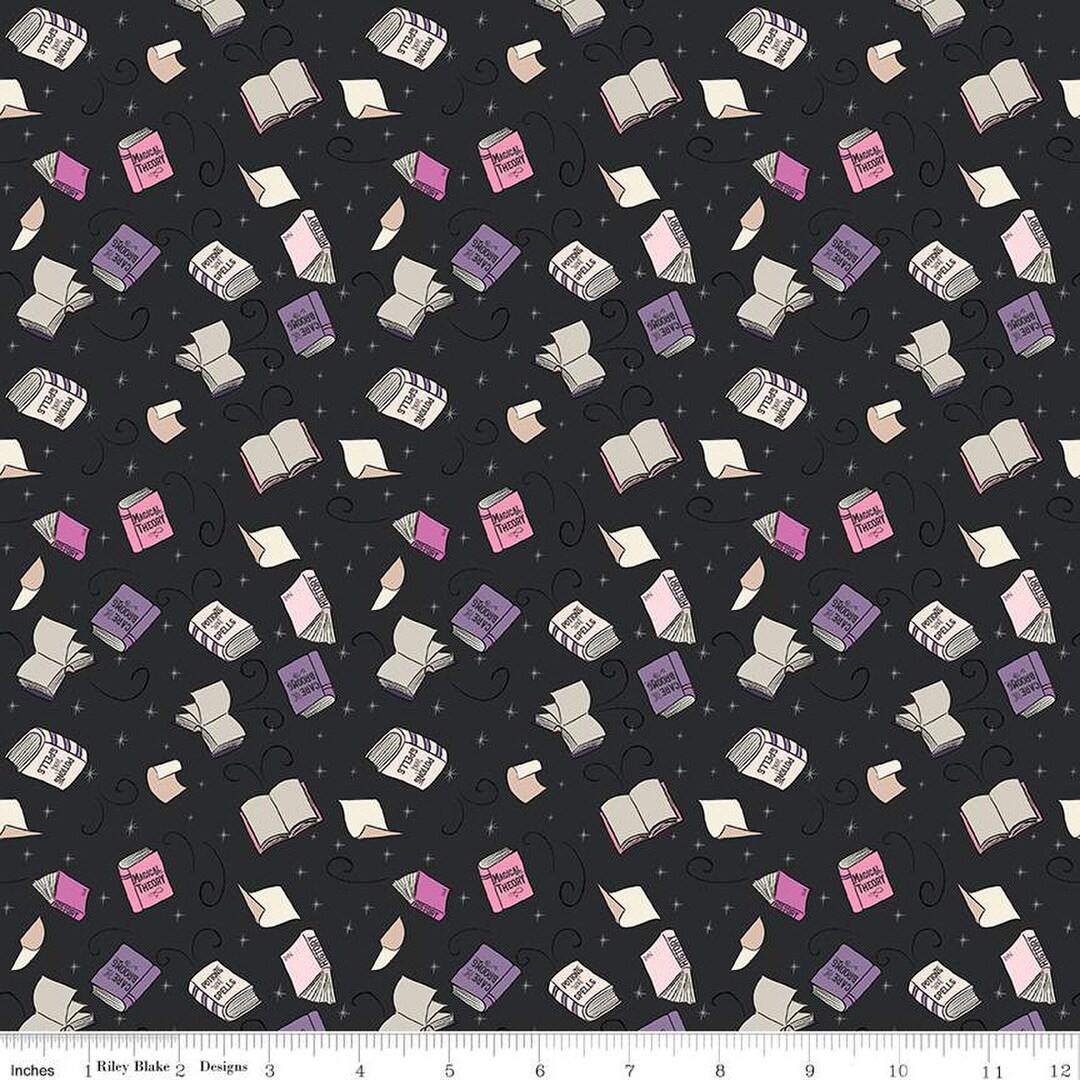 Spooky Schoolhouse Spellbooks Charcoal Sparkle Designed by Melissa ...