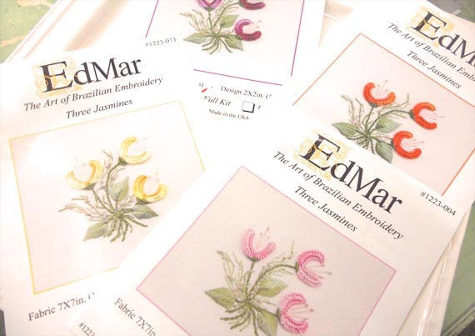 3 Jasmines...edmar Kit...brazilian Embroidery | Etsy