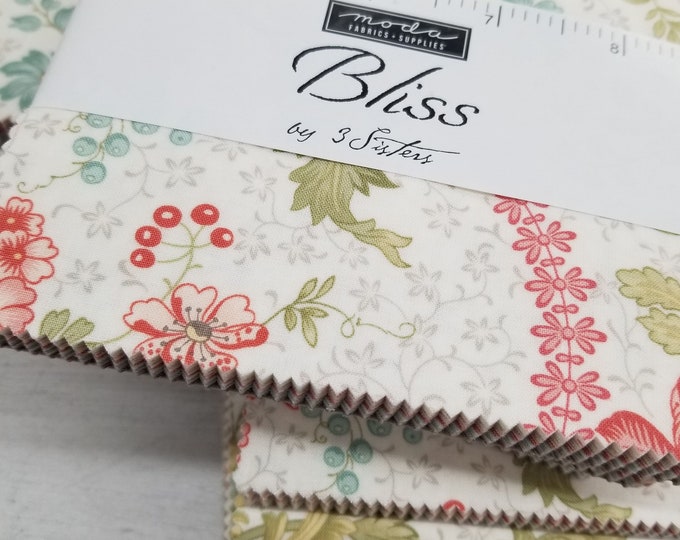 Cascade Mini Charm Pack by 3 Sisters for Moda Fabrics, 422 1/2 Inch ...
