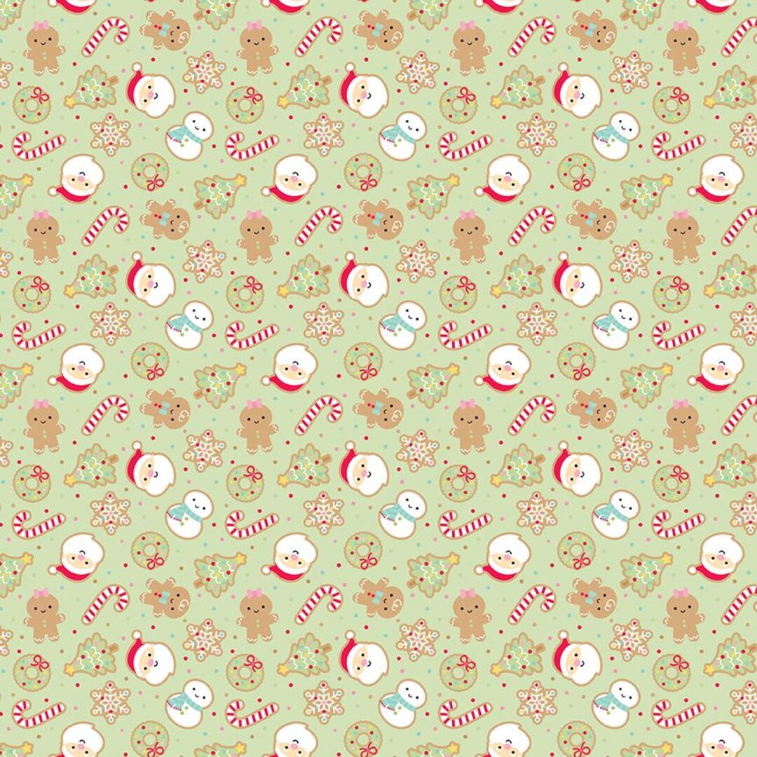 Gingerbread Kisses...c16441 Green...doodlebug Designs...riley Blake ...