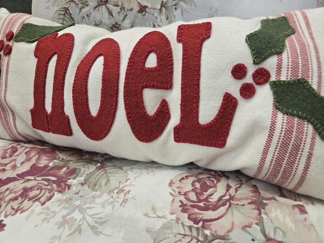 Noel Wool Applique Pillow Kit...christmas Project, Holiday Project ...
