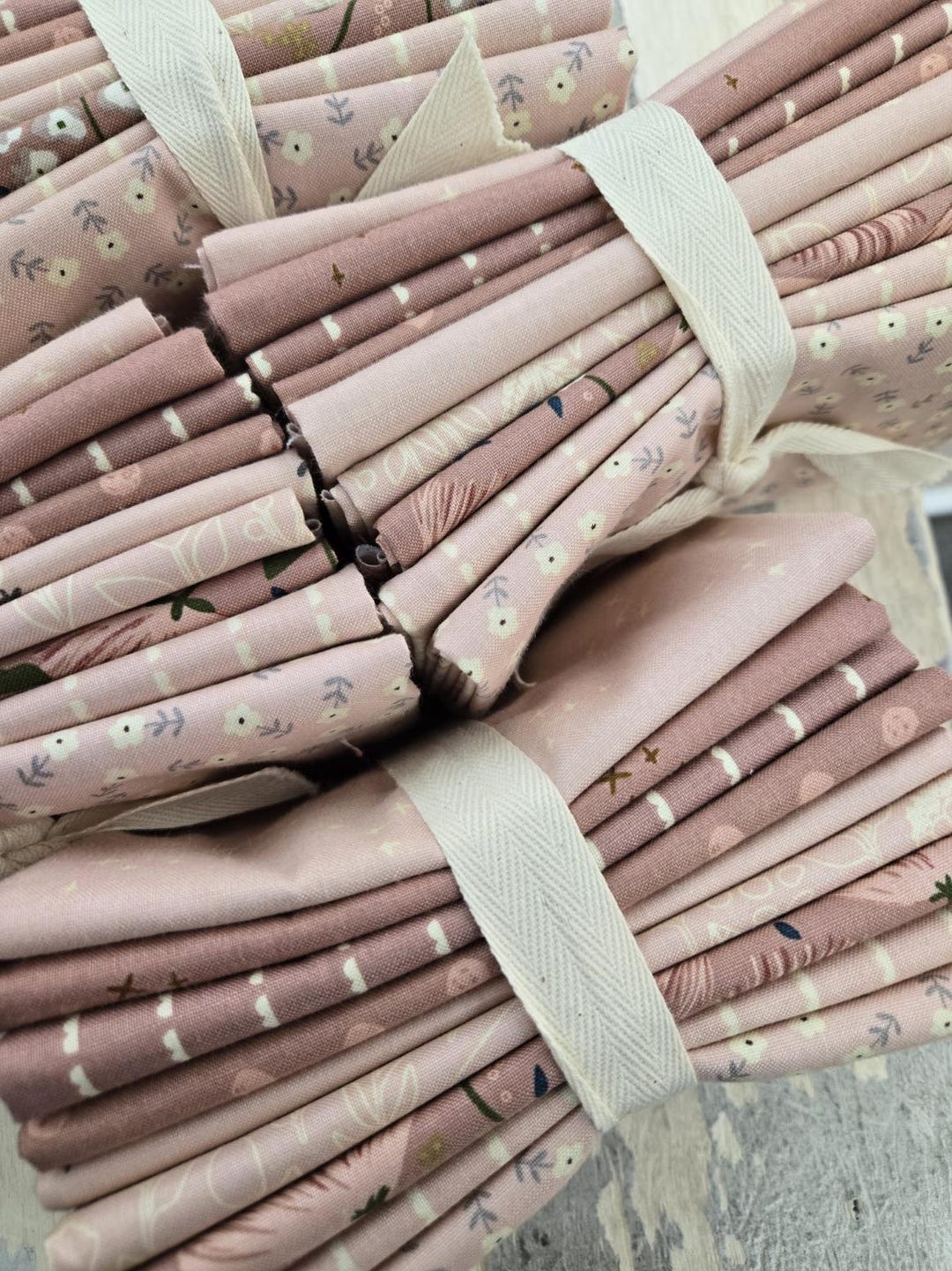 Blush 'n Butterscotch...dusty Rose and Blush FQ Bundle...simple Simon & Company...riley Blake ...