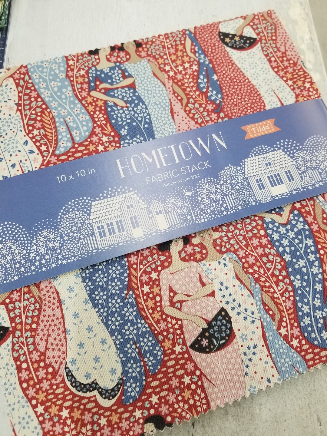 Hometown Fabric Stack...a Tilda Collection...by Tone Finnanger...40--10 ...