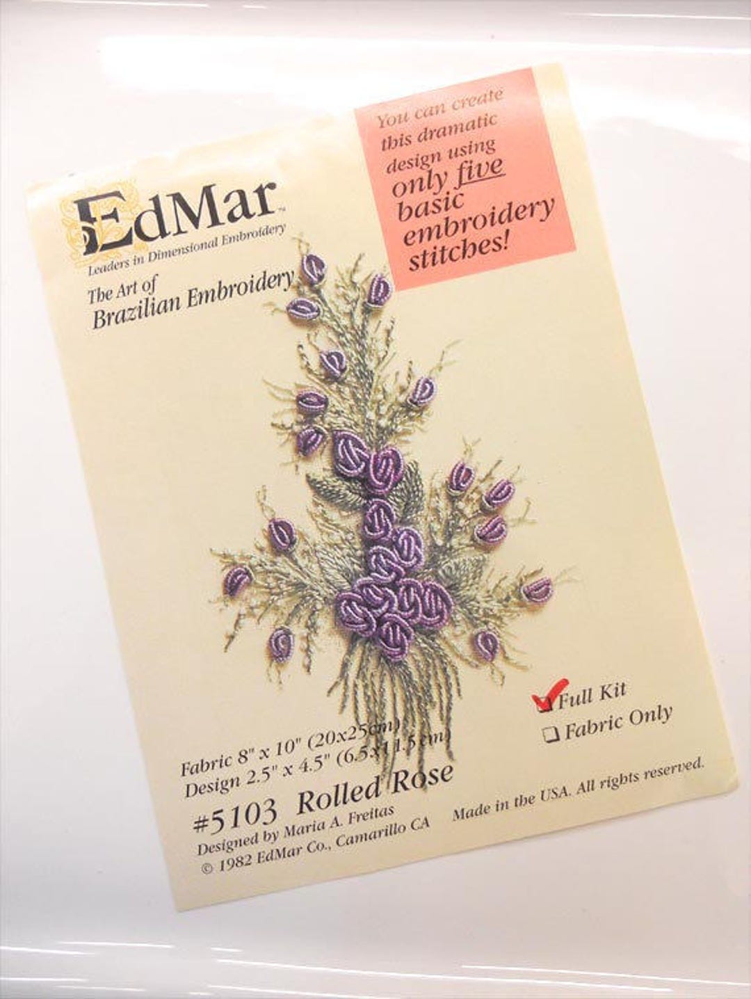 Rolled Rose...edmar 5103 Project...brazilian Embroidery - Etsy