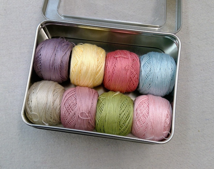 Bramble Cottage-inspired Thread Box...featuring 8 DMC Perle Cotton ...