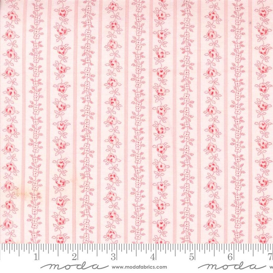 Hollyhocks & Roses...pink 3056-17...bunny Hill Designs...moda Fabrics - Etsy