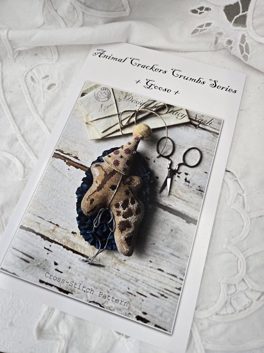 Goose, Animal Cracker Crumbs Series...stacy Nash Primitives...cross ...