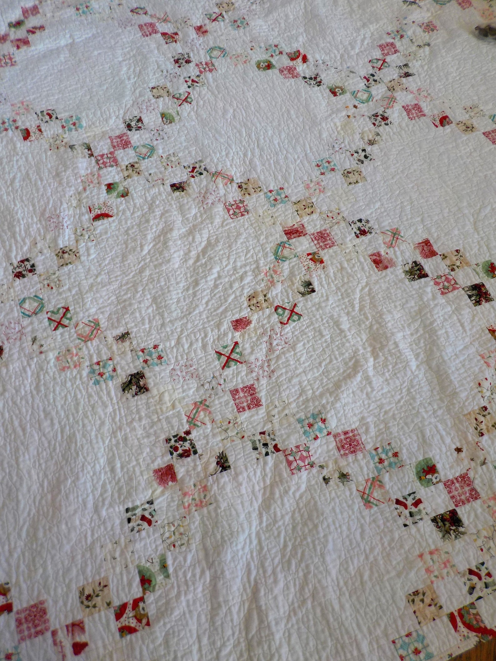 Whipping Cream -a Low Volume Double Irish Chain-, Quilt Kit Featuring ...