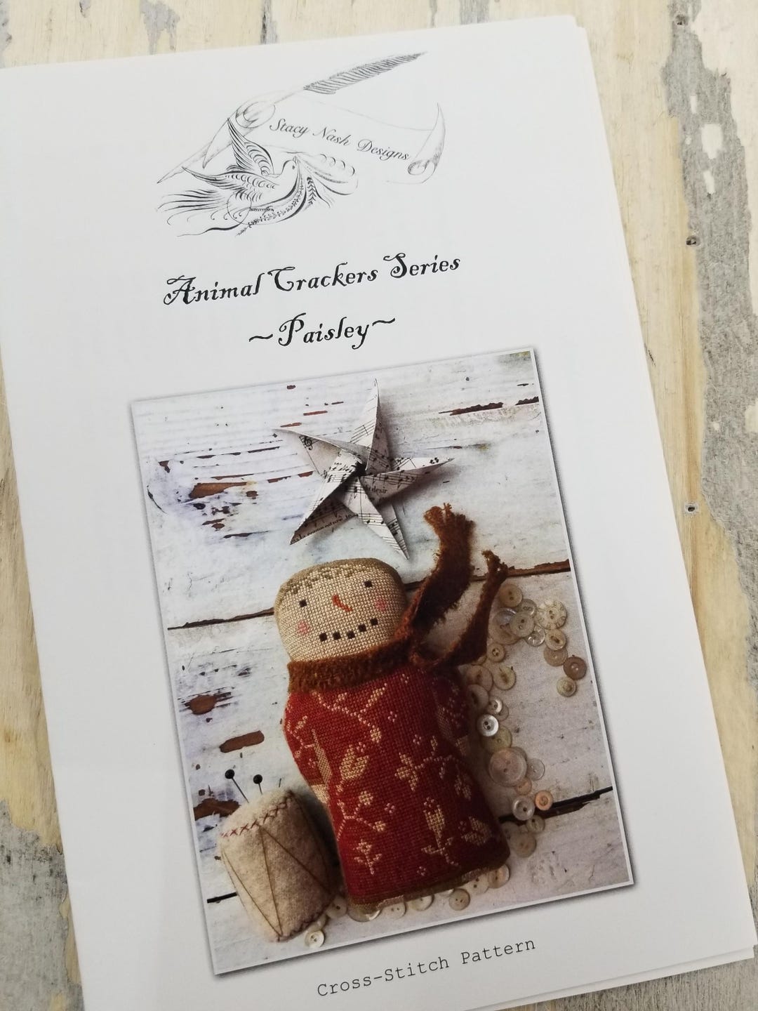 Paisley, Animal Crackers Series by Stacy Nash Primitives...cross Stitch ...