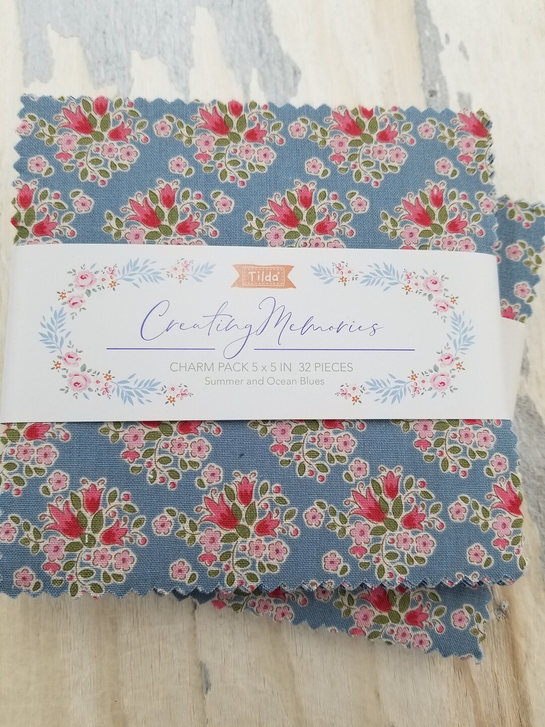 Creating Memories...summer and Ocean Blues...charm Pack...tilda Fabrics ...