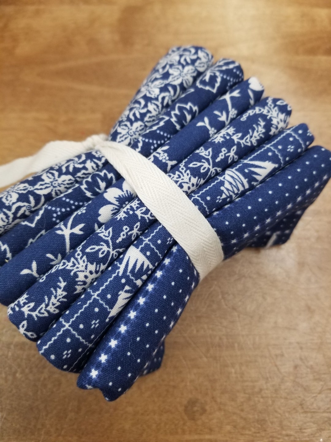 Lexington Blues Fat Quarter Bundle Designed by Julie Hendricksen for Windham Fabrics, 6 Prints ...