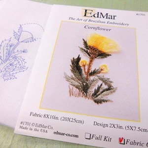 Cornflower...edmar 1701 Project...brazilian Embroidery - Etsy