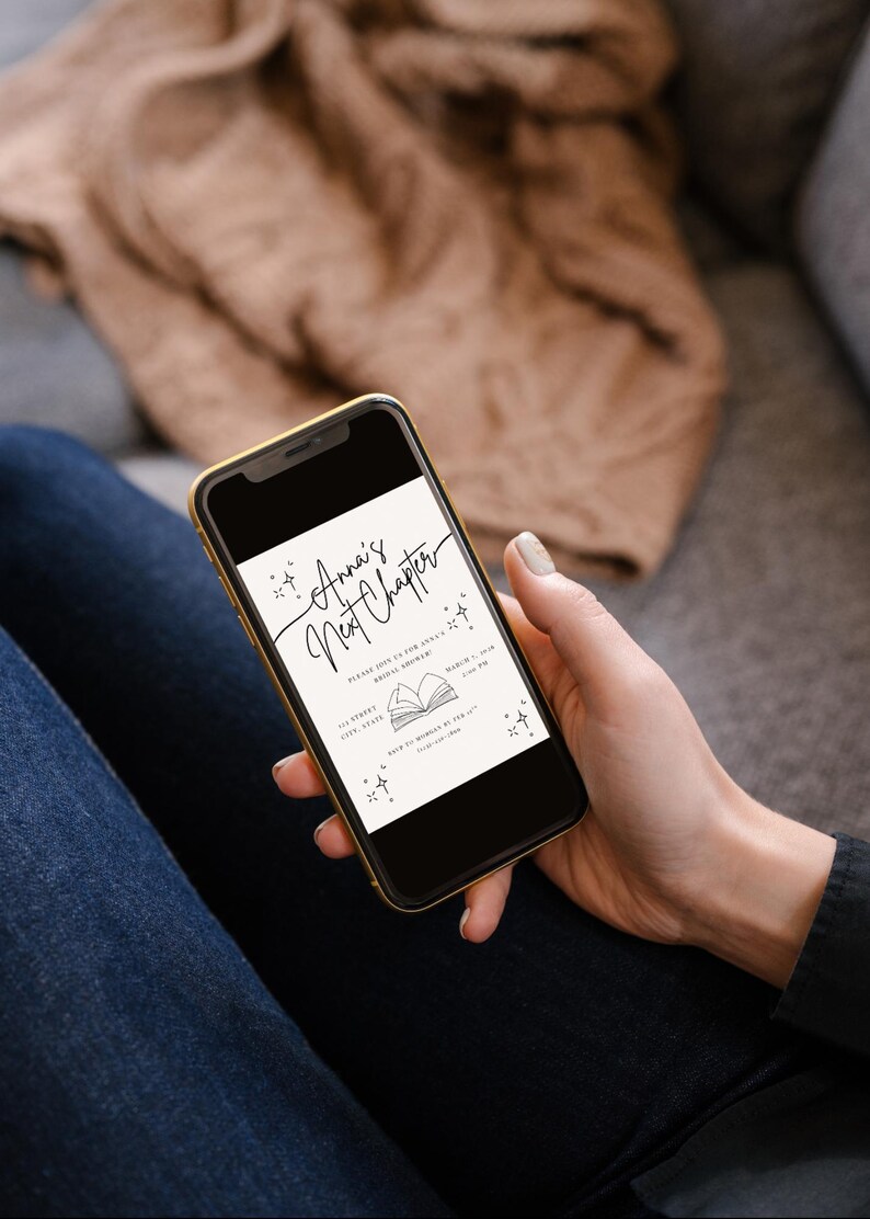 Book Theme Bridal Shower Invitation 2026 | A New Chapter Invite ...