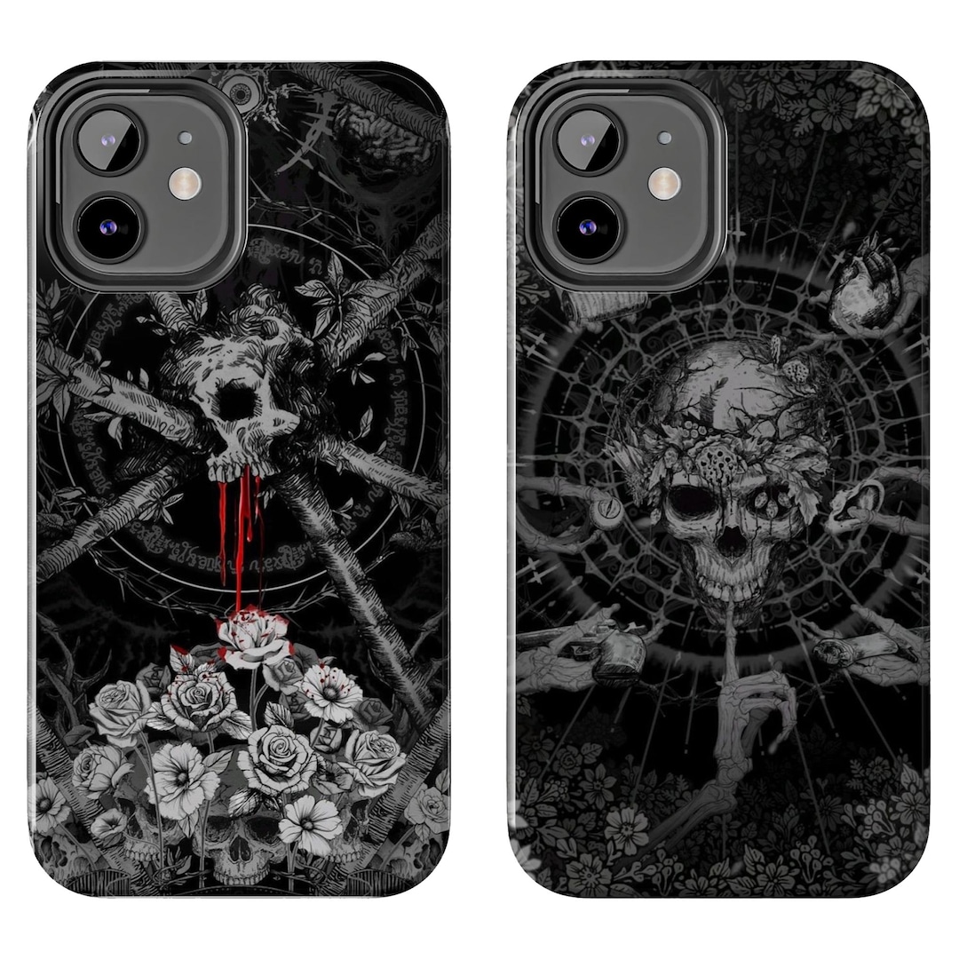Gothic Skull Phone Case, Dark Academia Occult Death Phone Cover for ...