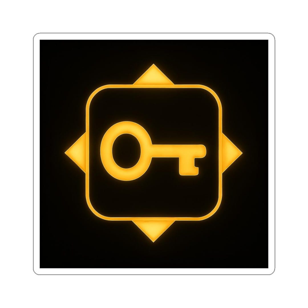 Gold Key Sticker - Etsy