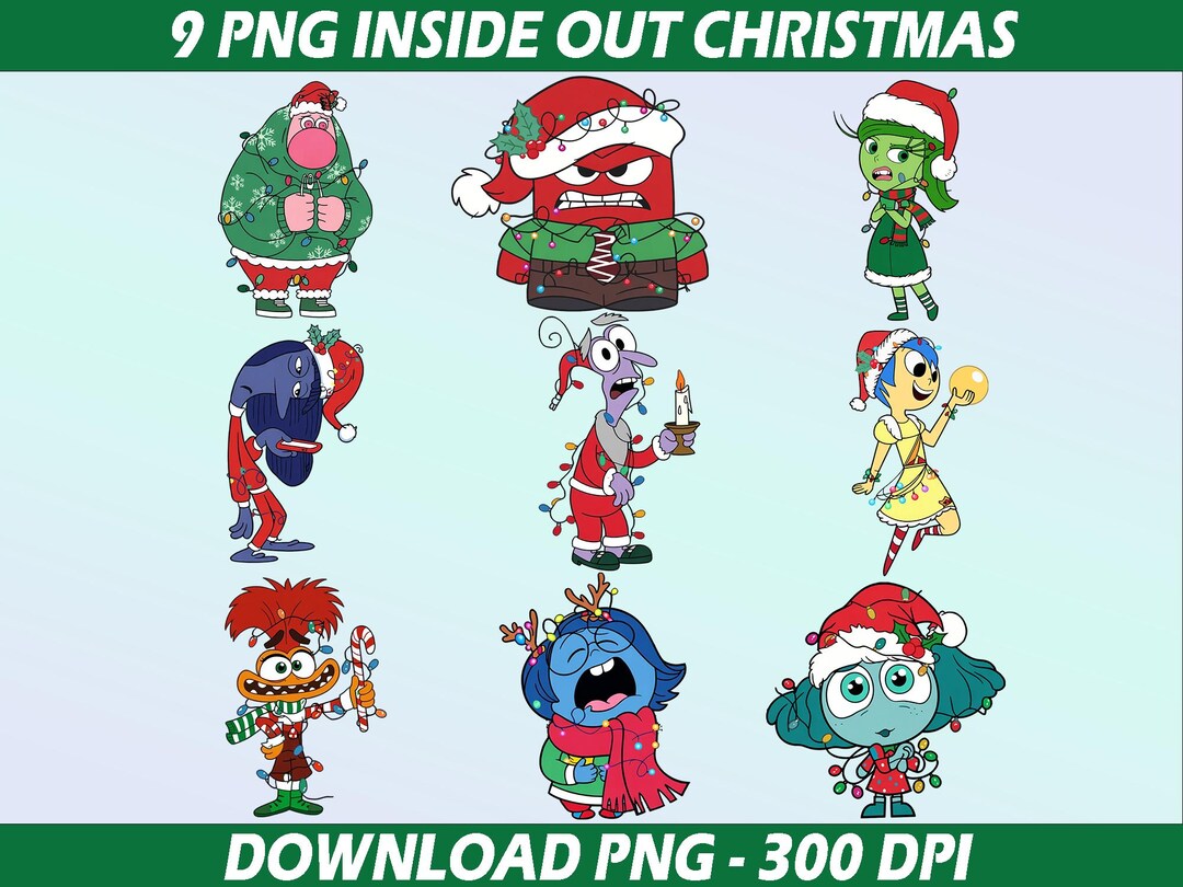 Christmas Inside Out Png Bundle. Cartoon Emotions Friends Merry ...