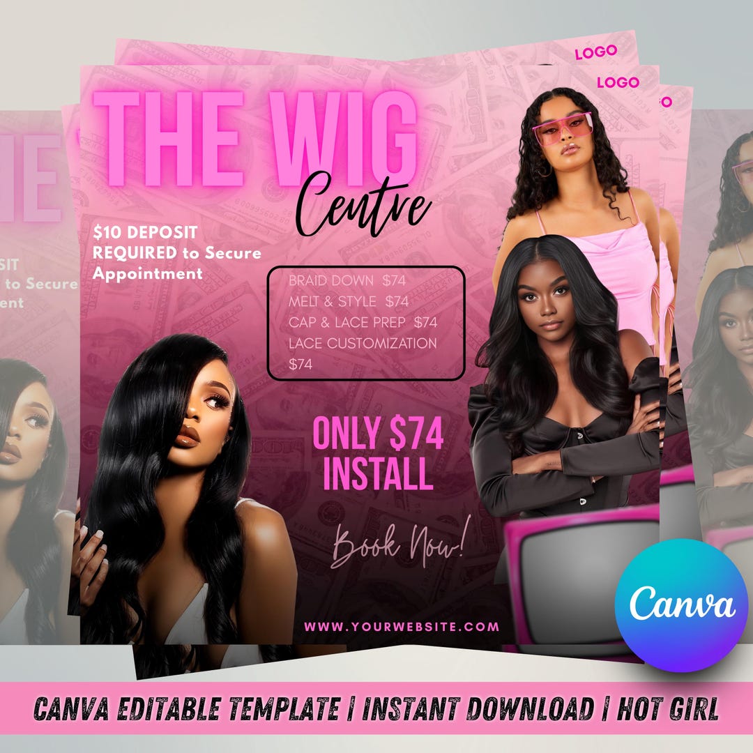 Editable Canva Flyer Template | Hair Stylist | Beauty Services Flyer ...