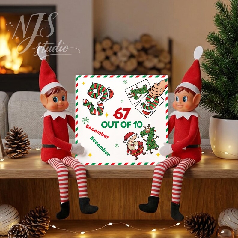 67 Elf Printable Prop | Funny Christmas Elf Ideas (digital Download) - Etsy