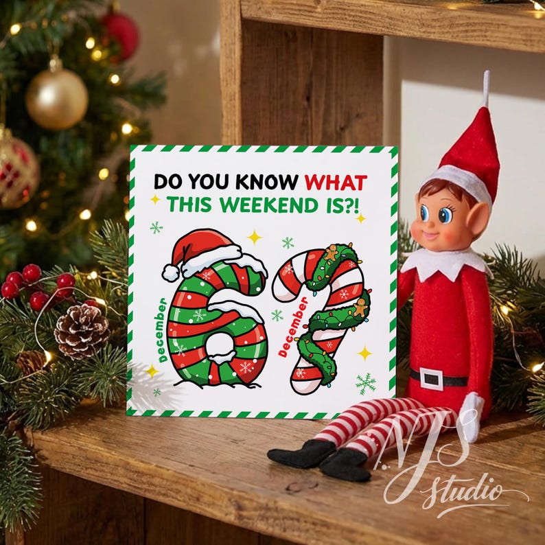 67 Elf Printable Prop | Funny Christmas Elf Ideas (digital Download) - Etsy