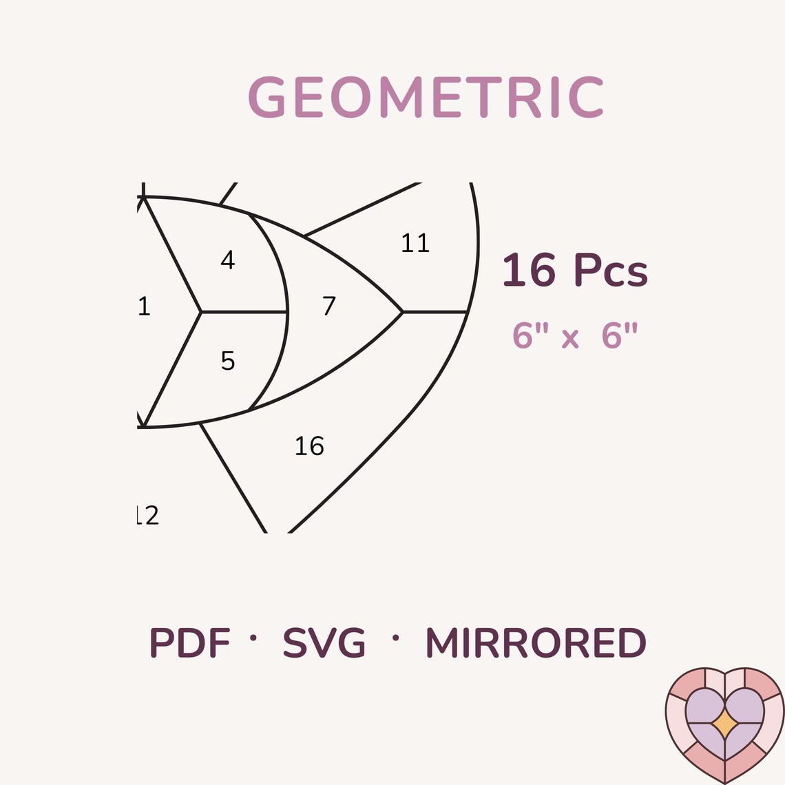 Heart Eye Stained Glass Pattern | Beginner Valentine Suncatcher ...