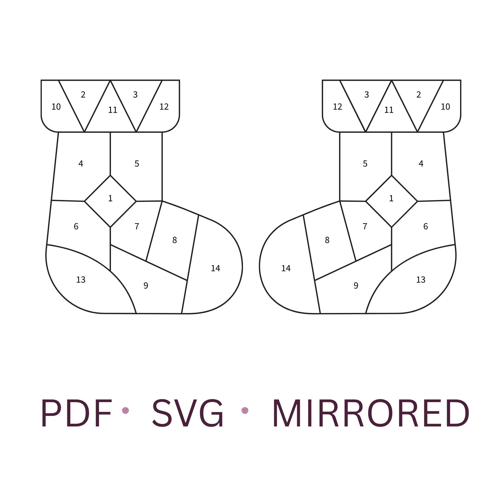 Christmas Stocking Stained Glass Pattern | Beginner Friendly DIY ...