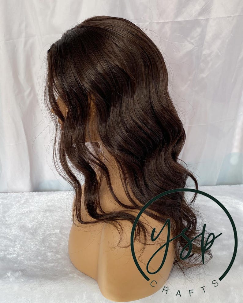 9x9 Silk Top Human Hair Topper Warm Brown Hair Topper for Thinning Hair ...