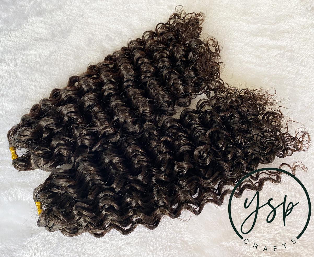 Spanish Curl Lightweight Human Crochet Hair Extensions - Natural Color ...