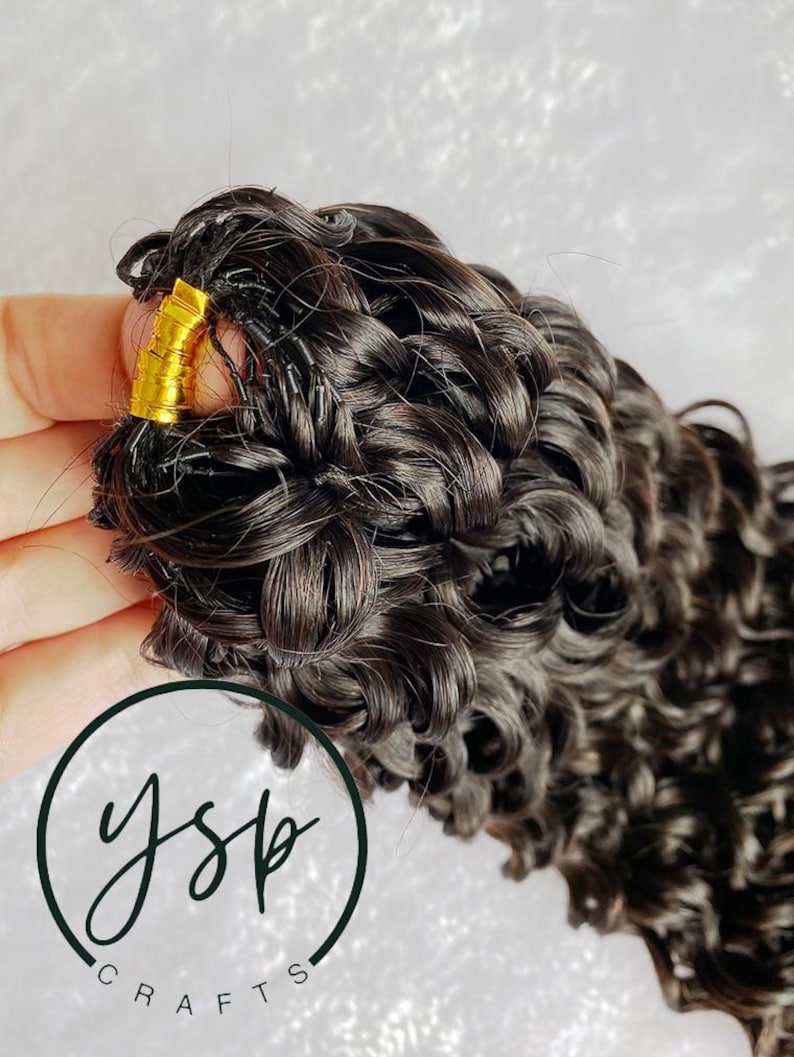 Spanish Curl Lightweight Human Crochet Hair Extensions - Natural Color ...