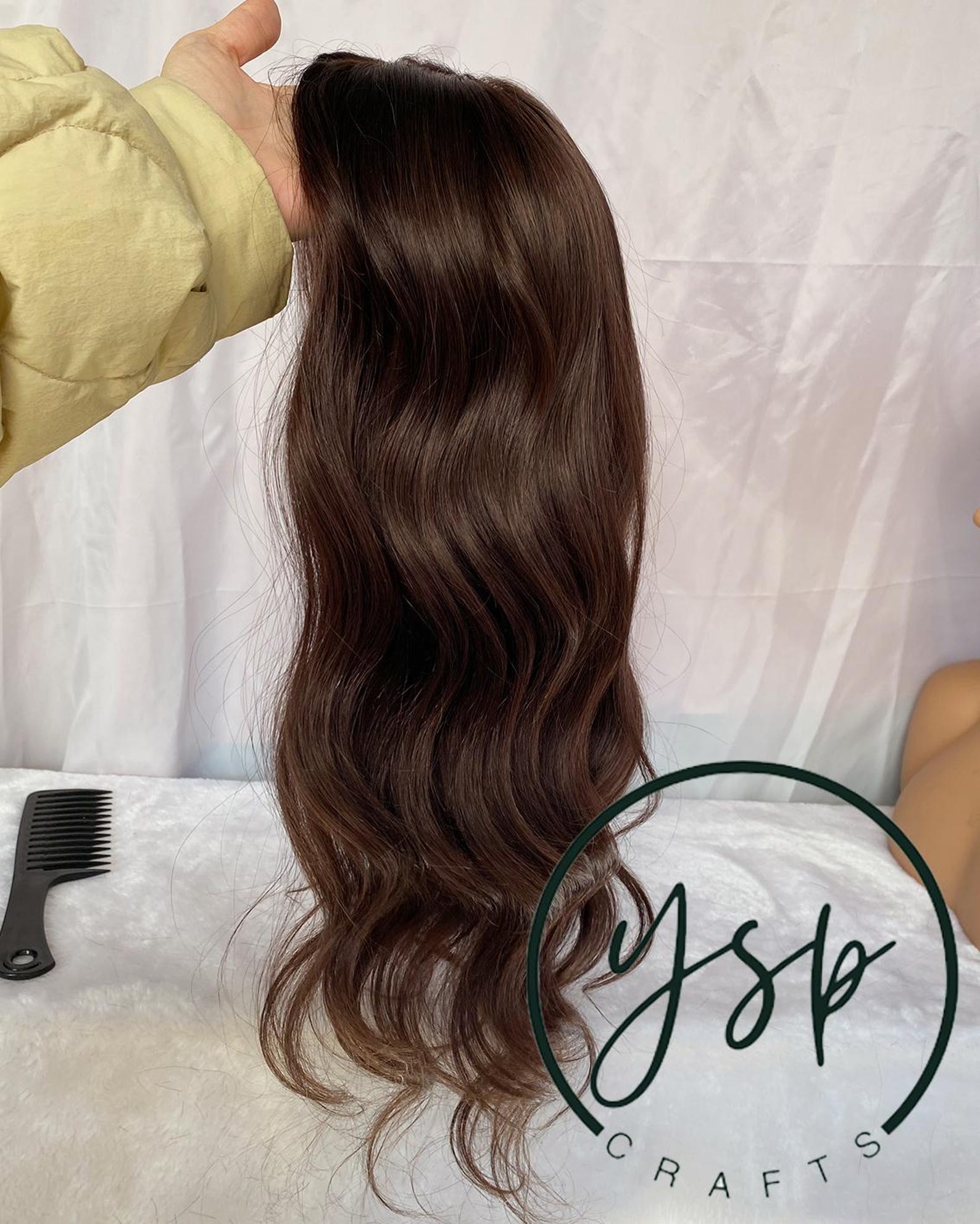 9x9 Silk Top Human Hair Topper Warm Brown Hair Topper for Thinning Hair ...