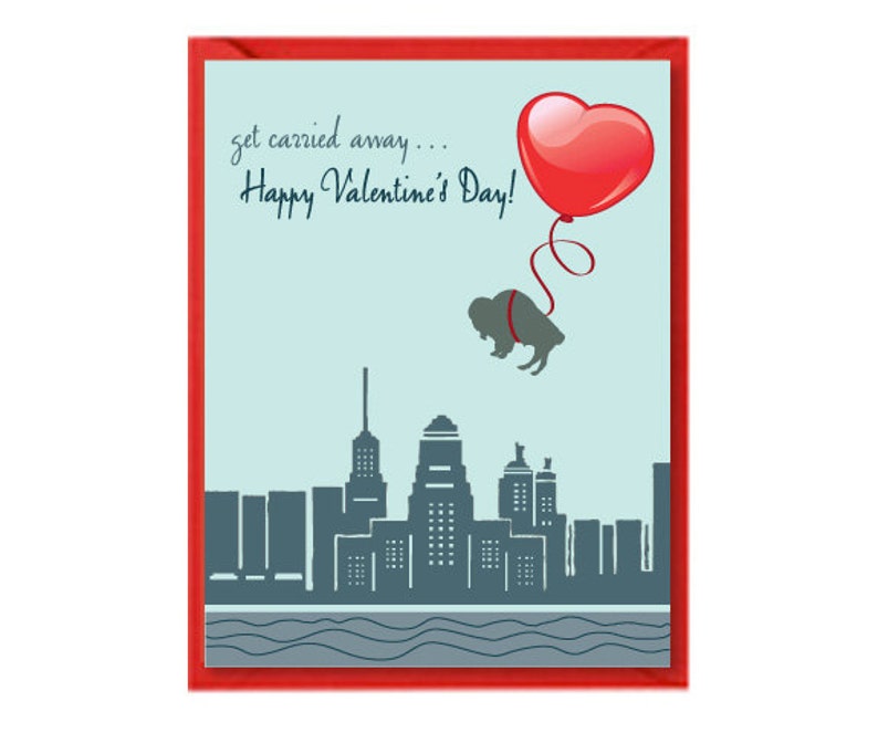 Buffalo Valentine's Day Card - Etsy