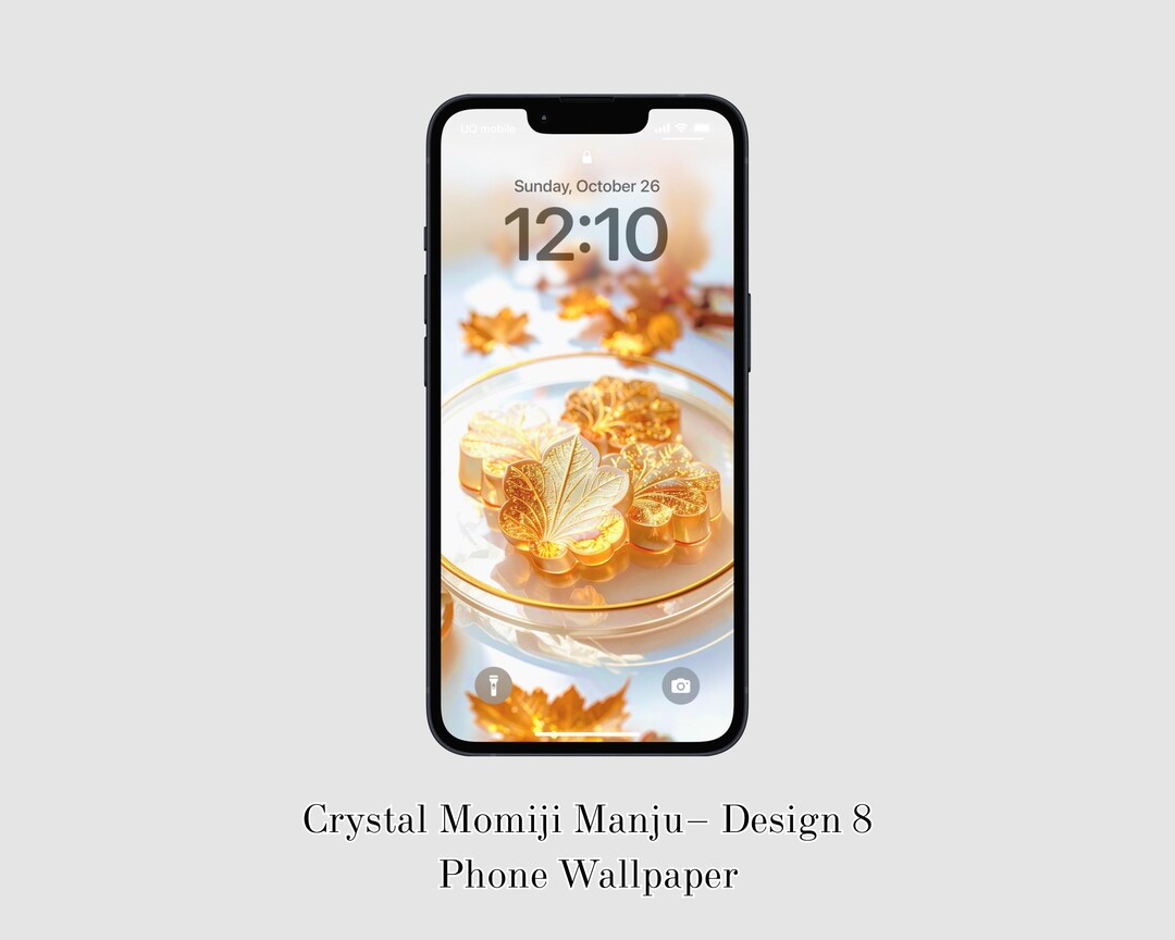 Momiji Manju Phone Wallpaper (design 8): Japanese Sweets Art (digital ...