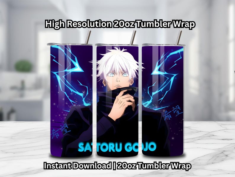 Anime Art | Gojo Satoru Digital Download | Anime Sublimation Design for ...