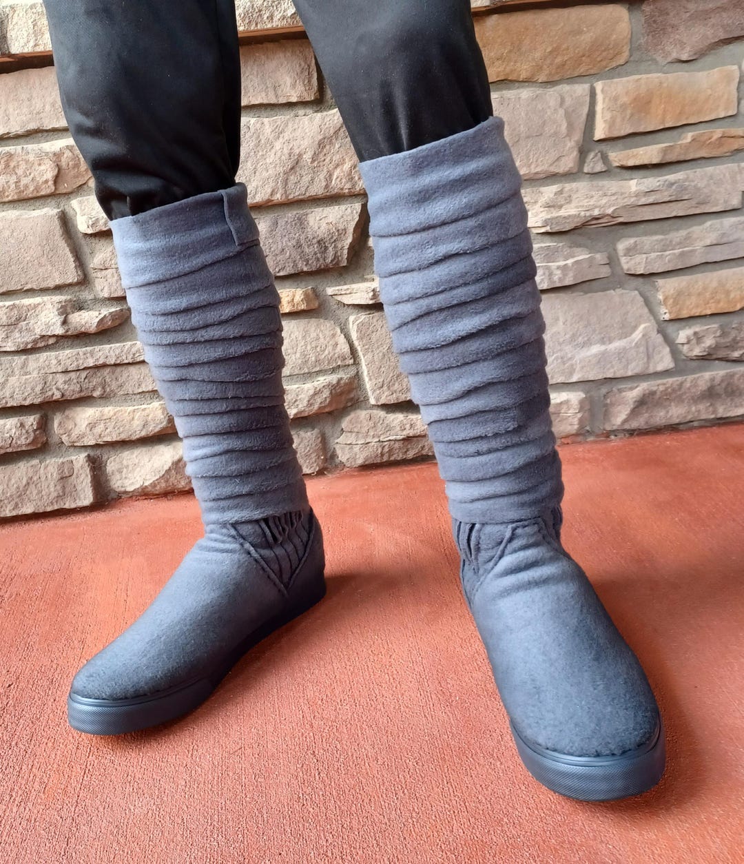 Jedi Boots and Puttees Grey Ankle Boots and Leg Wraps CUSTOM Made to ...