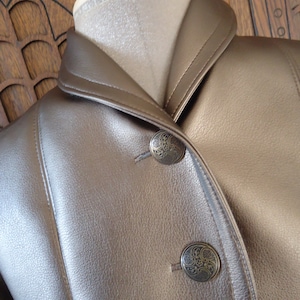 Cropped Bolero Jacket Metallic PVC Leatherette Faux Leather Futuristic ...