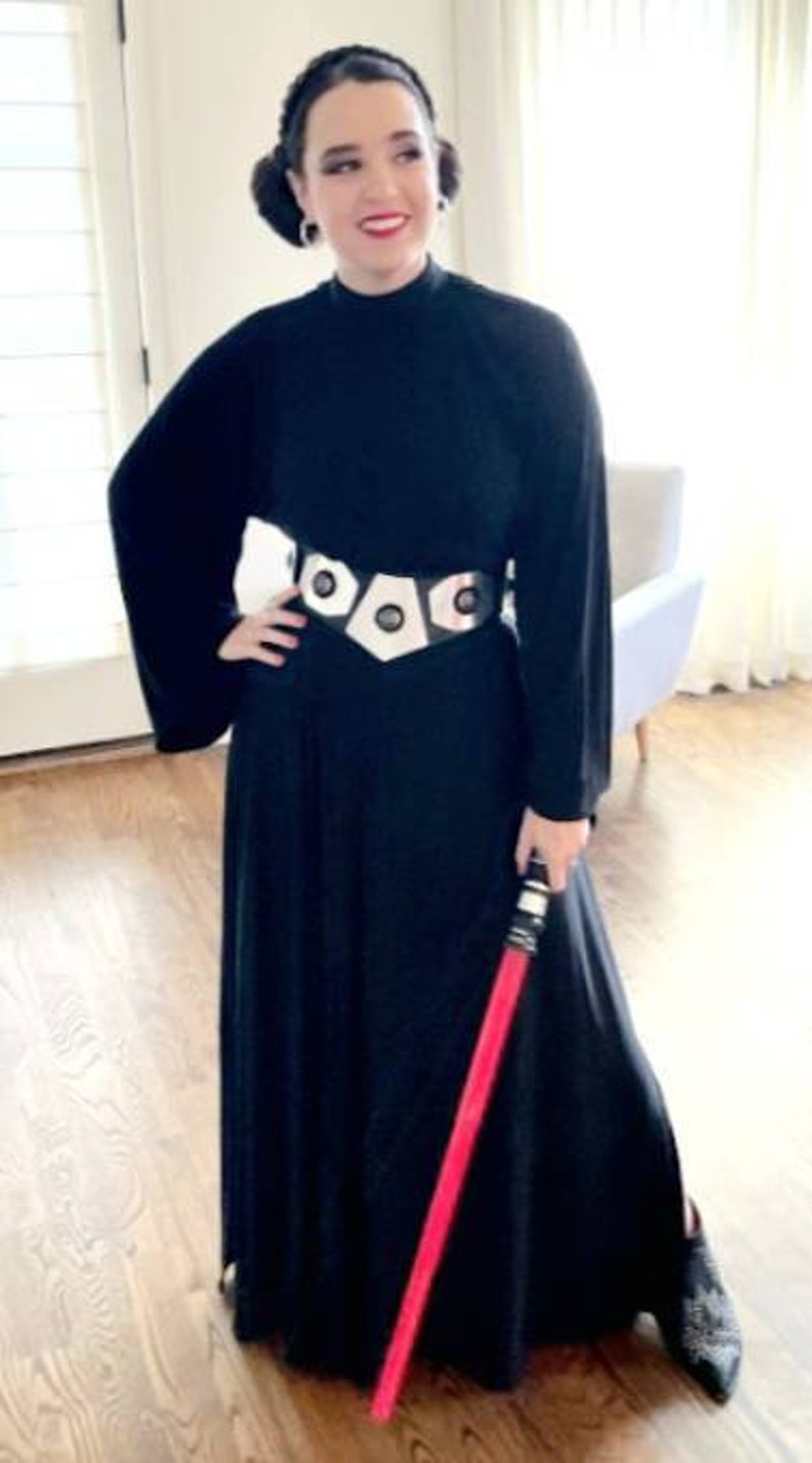 Dark Side Princess Leia Organa Cosplay Crossover Costume Black Gown