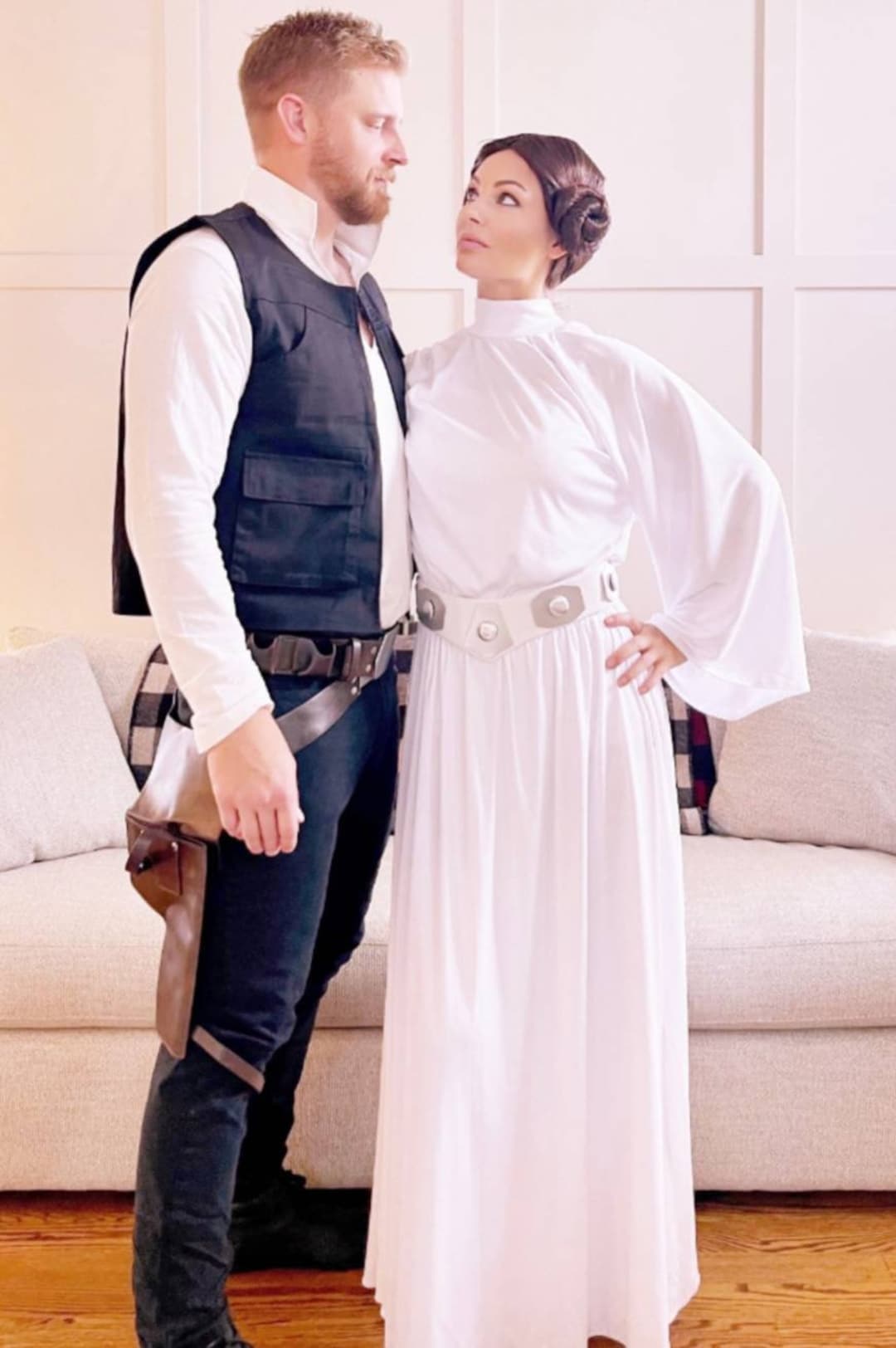 Princess Leia Organa A New Hope Senatorial Dress Cosplay Costume White ...